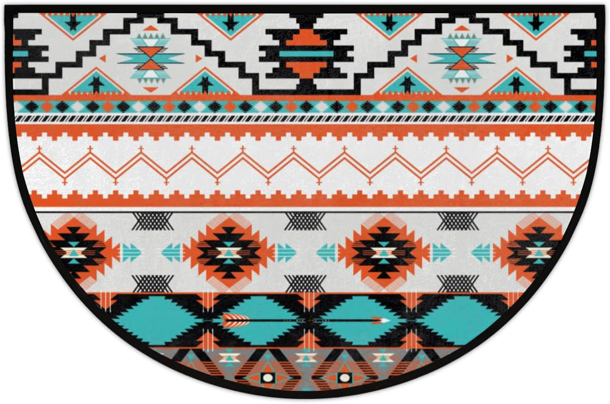 Hokku Designs Slip Washable Half Circle Area Rug, Durable & Absorbent ...