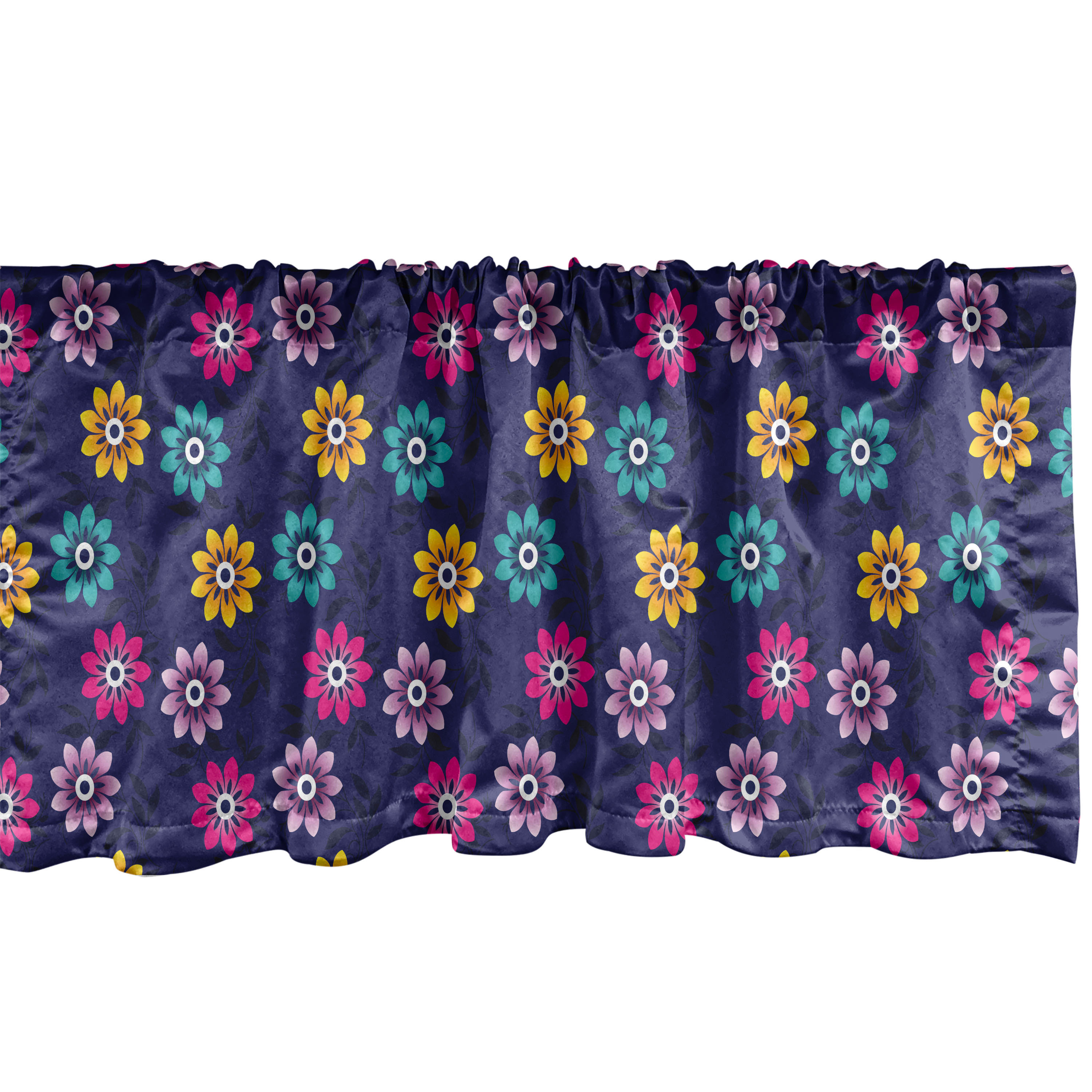 Ambesonne Fish Valance Pack of 2 Simple Coral Bubble Fish Sea Slate ...