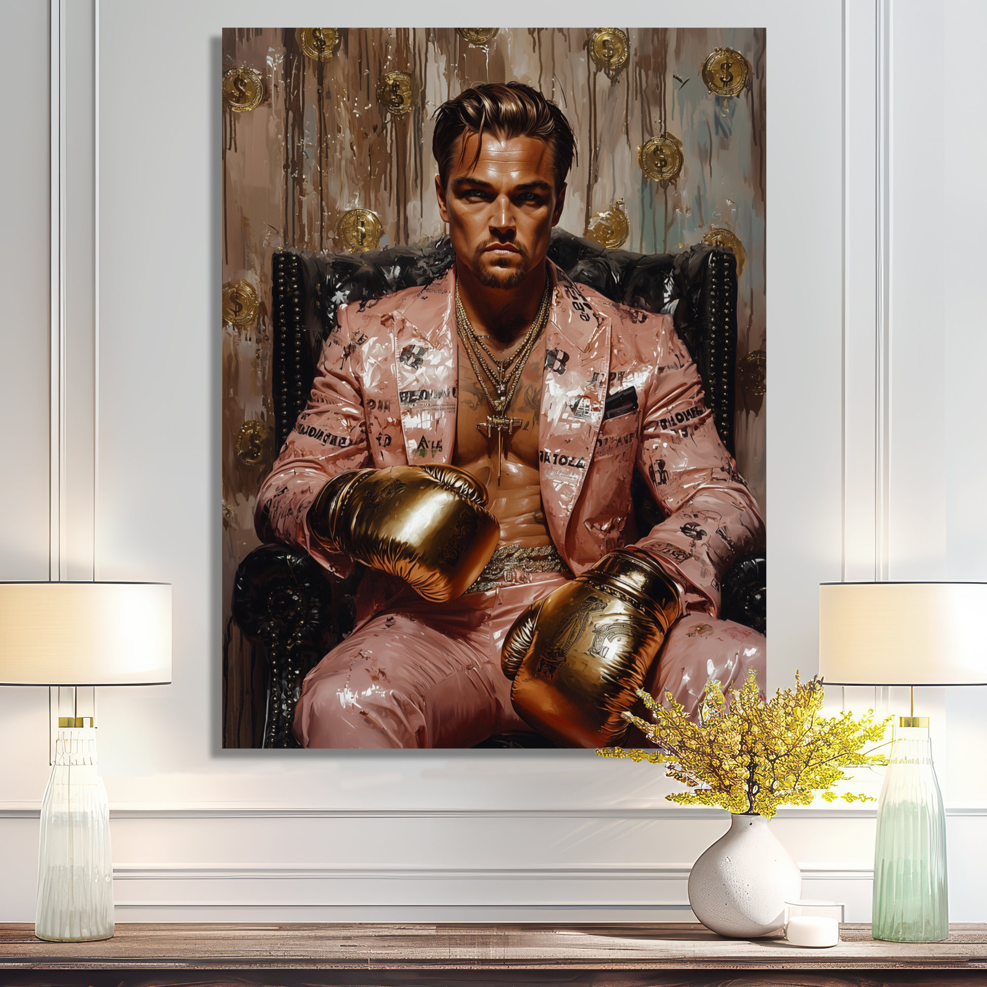 Winston Porter Wolf Of Wall Street Classy Boxer In Gold Gloves - Man ...
