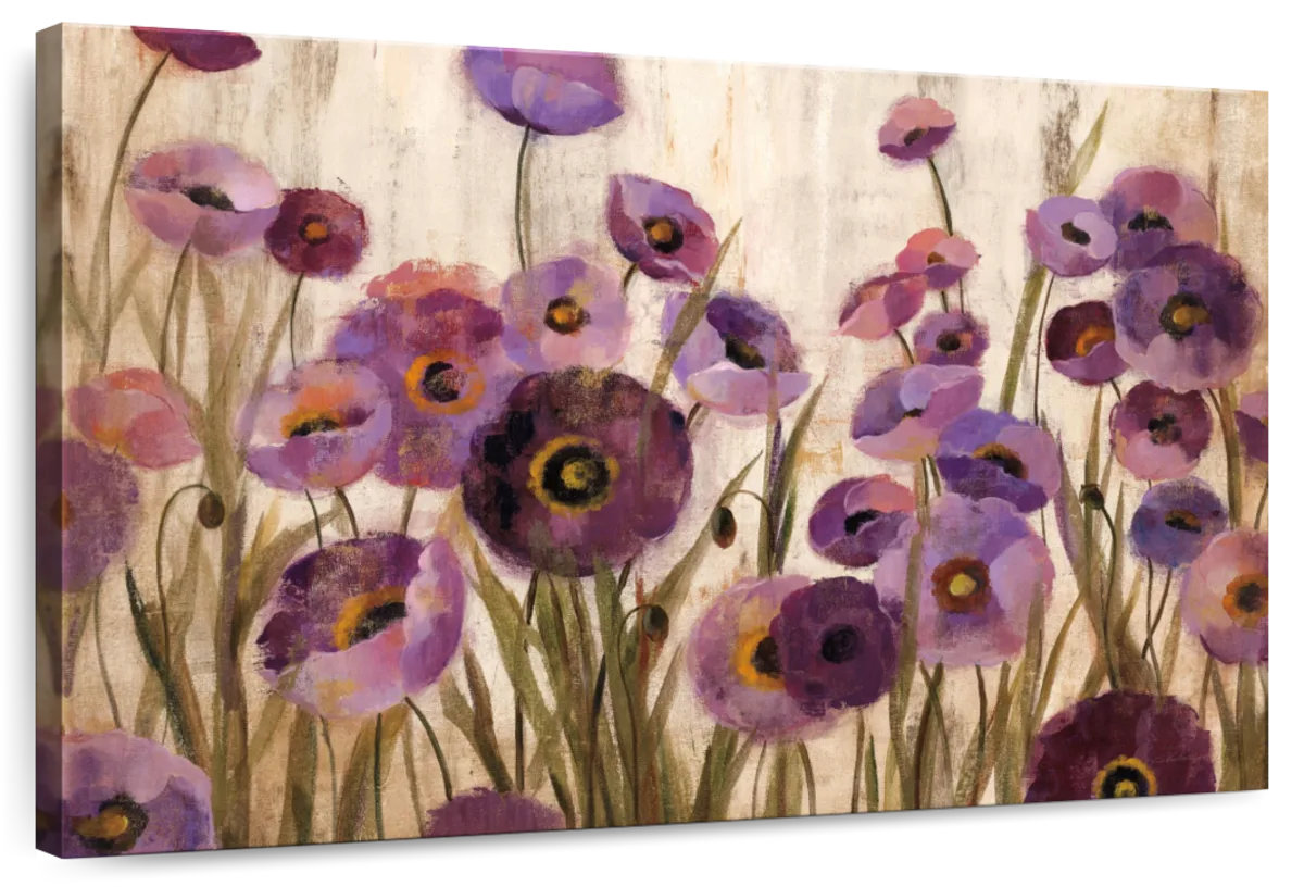 Lark Manor™ Harnek Pink and Purple Flowers | Wayfair