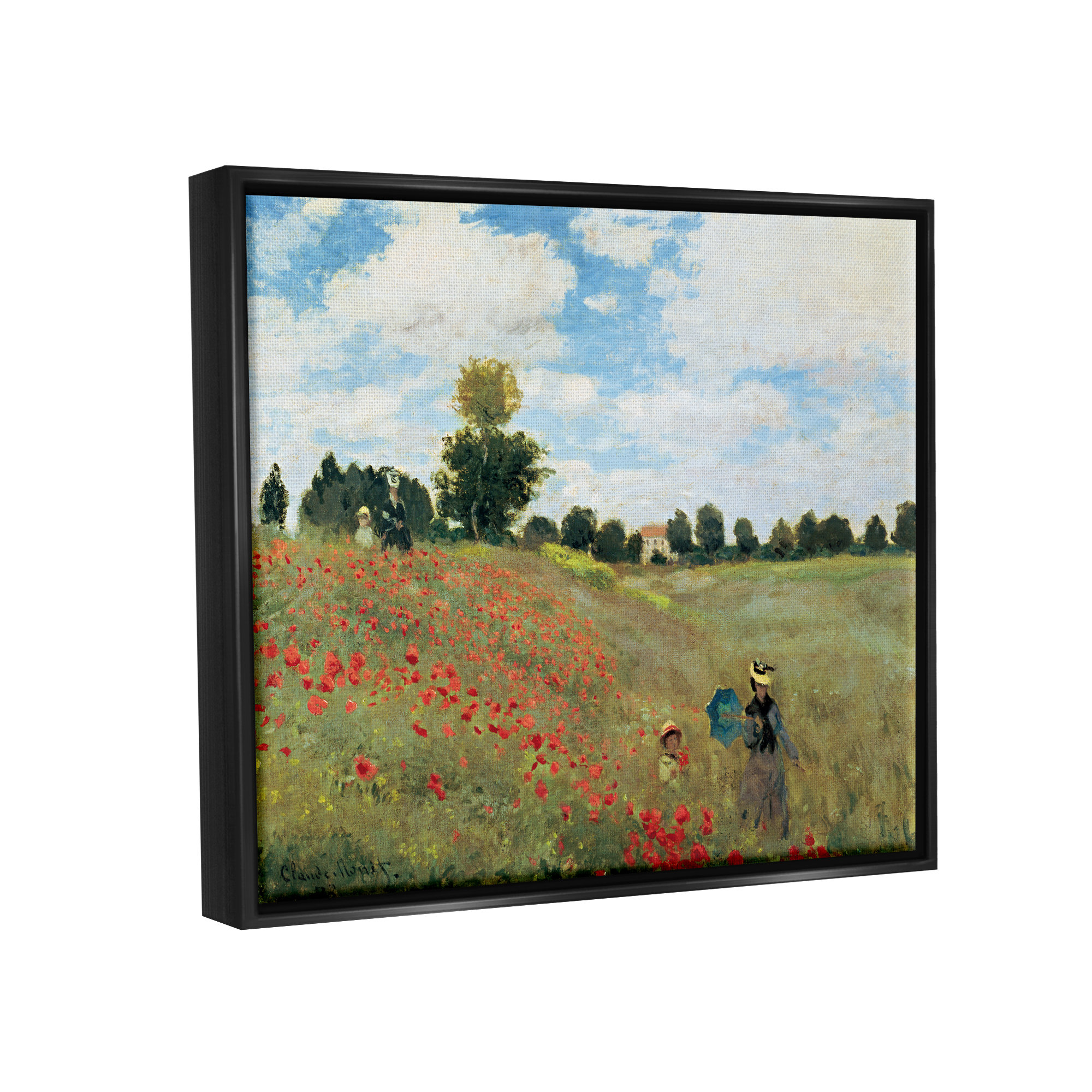 Rosalind Wheeler The Poppy Field Monet Classic Painting Canvas Wall Art ...