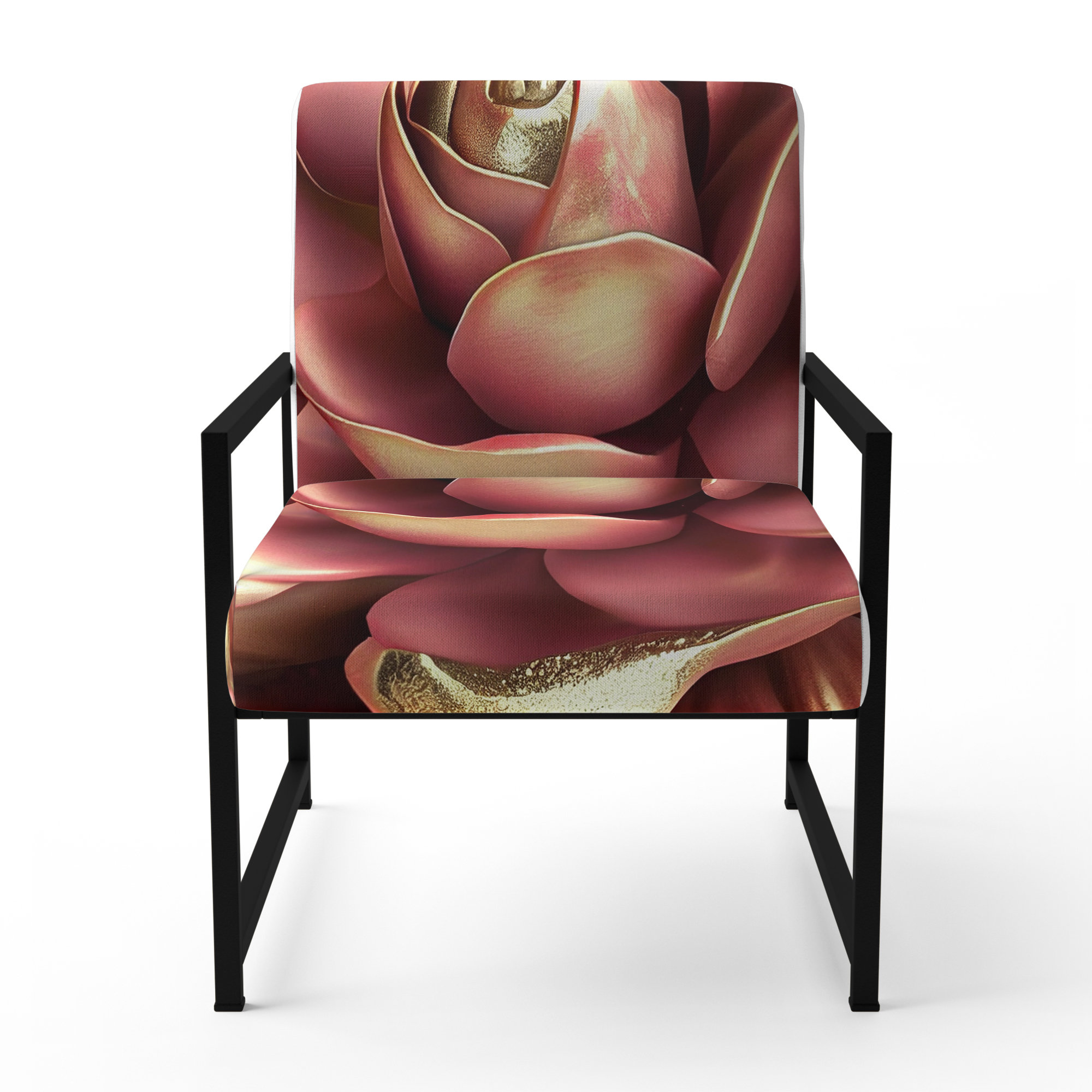 East Urban Home Dahlgreen - Upholstered Abstract Shapes Accent Arm ...