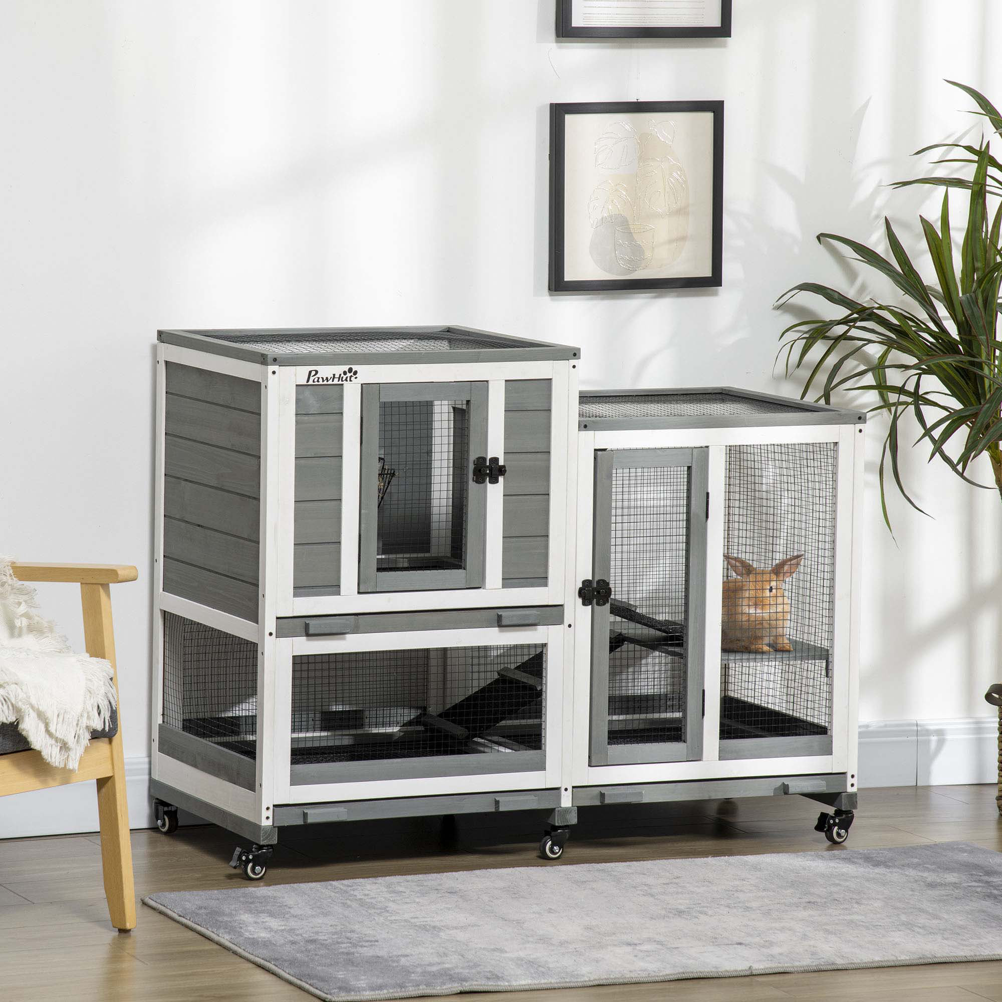 Tucker Murphy Pet™ Versatile Three-Story Rabbit Hutch with Advanced ...