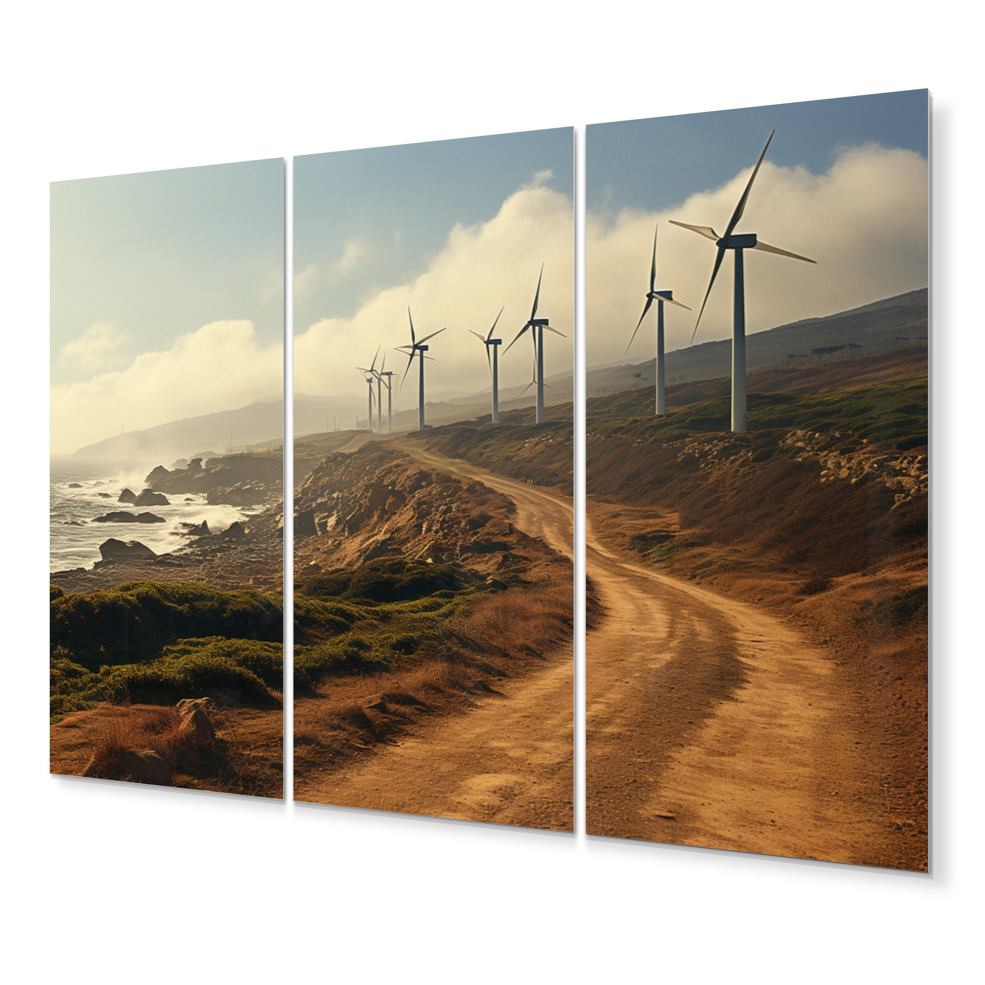 Latitude Run® Wind Turbines Industrial Landscapes II - Landscapes Metal ...