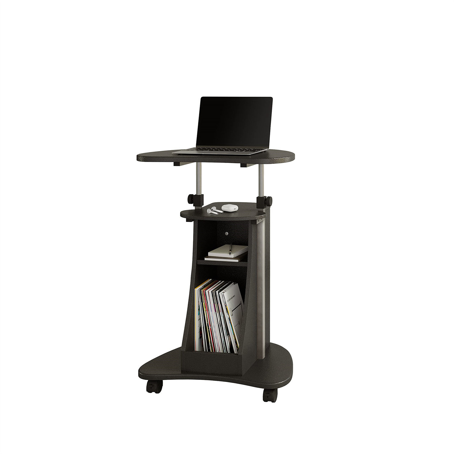Latitude Run® Adjustable Height Laptop Cart - Contemporary Style ...