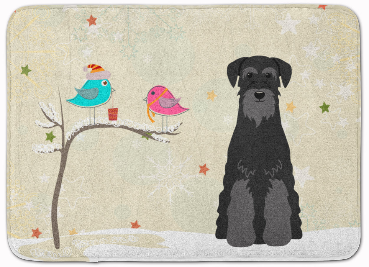 The Holiday Aisle® Christmas Standard Schnauzer Rectangle Microfiber ...