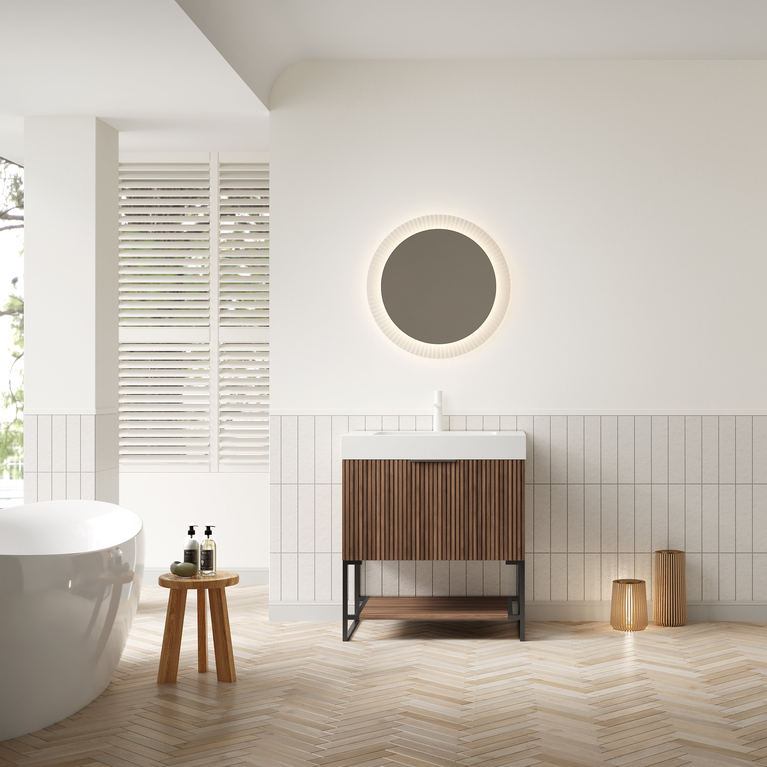 17 Stories Yolan 30" Bathroom Vanity With Sink, Freestanding Plywood ...