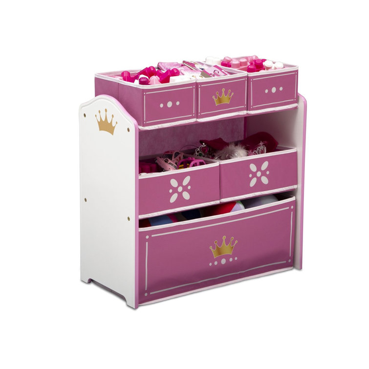 Nixy Children Princess Crown Multi-Bin Toy White/Pink Organizer ...