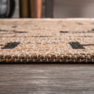 Union Rustic Aliea Geometric Handwoven Jute/Sisal/Cotton Natural/Black ...