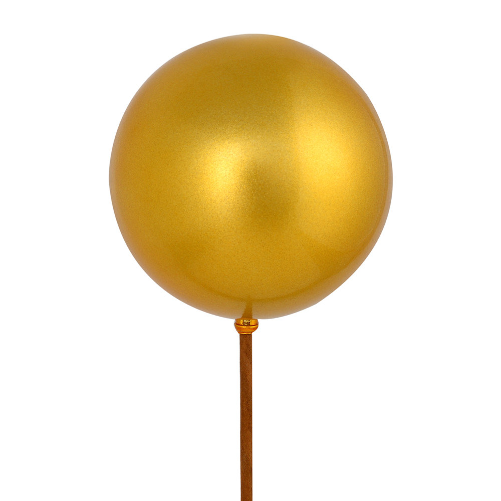 The Holiday Aisle® 2.75" Honey Gold Matte Ball Pick | Wayfair