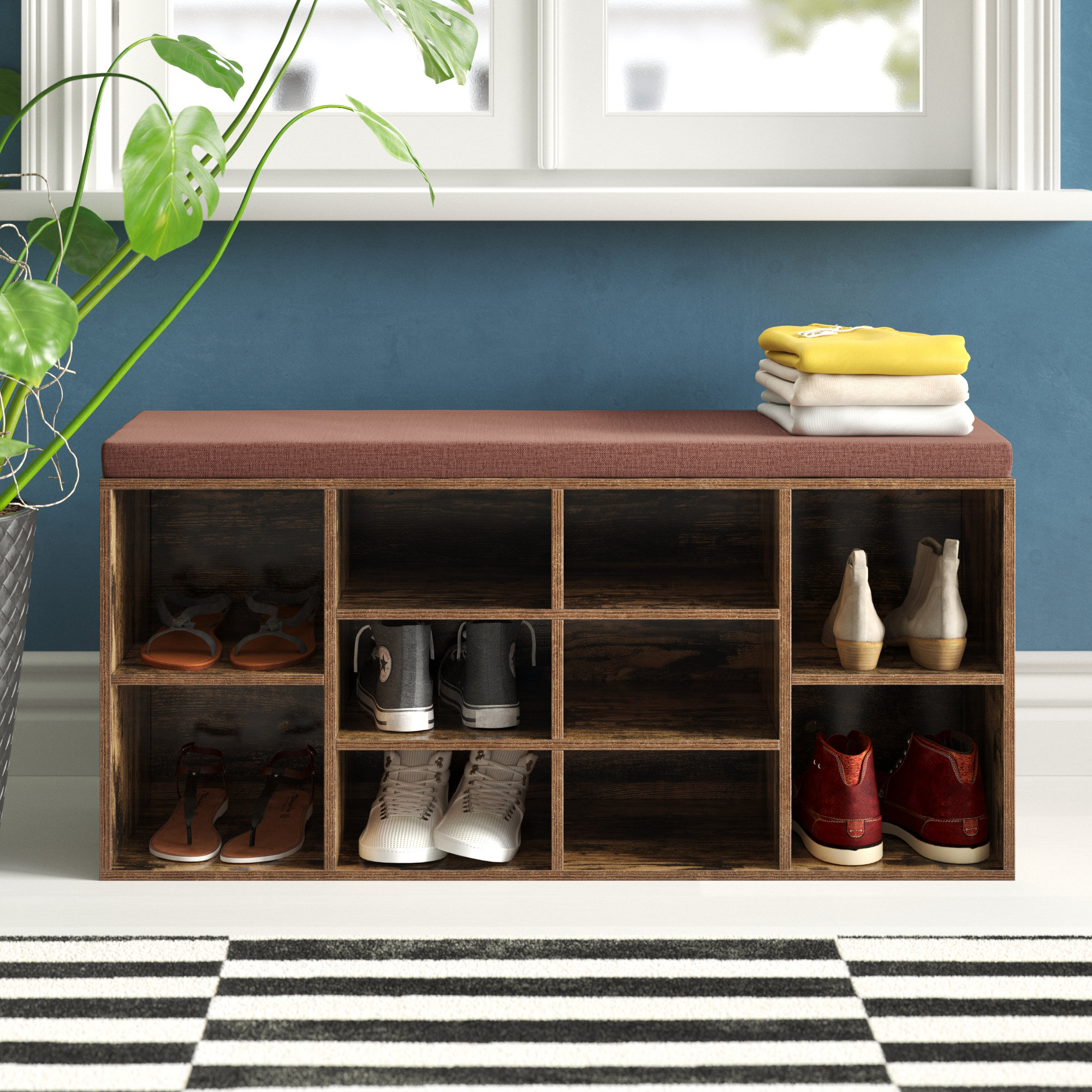 Zipcode Design™ Azurine Shoe Storage Bench & Reviews | Wayfair