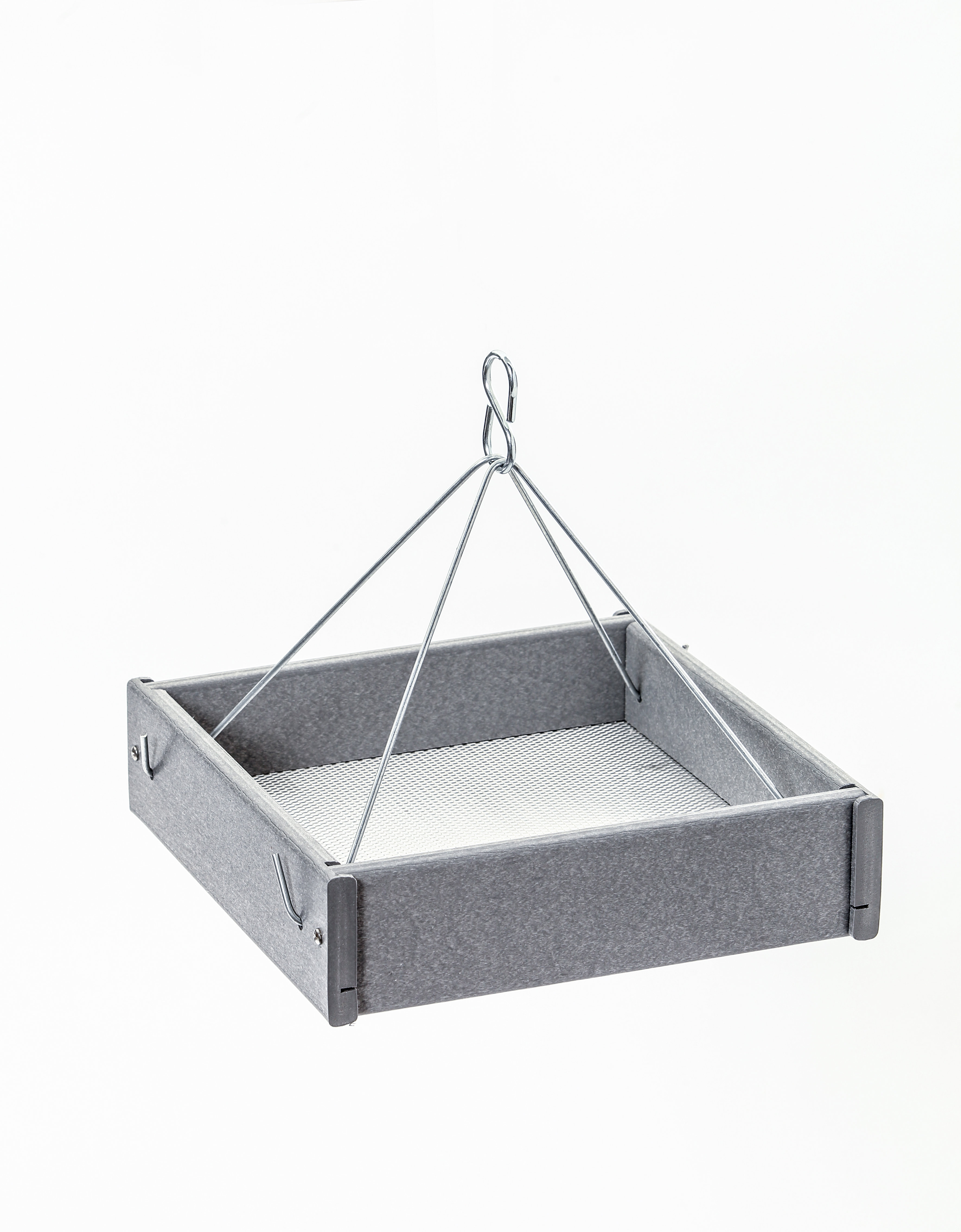 Birds Choice Hanging Platform Bird Feeder in Grey Recycled Plastic ...