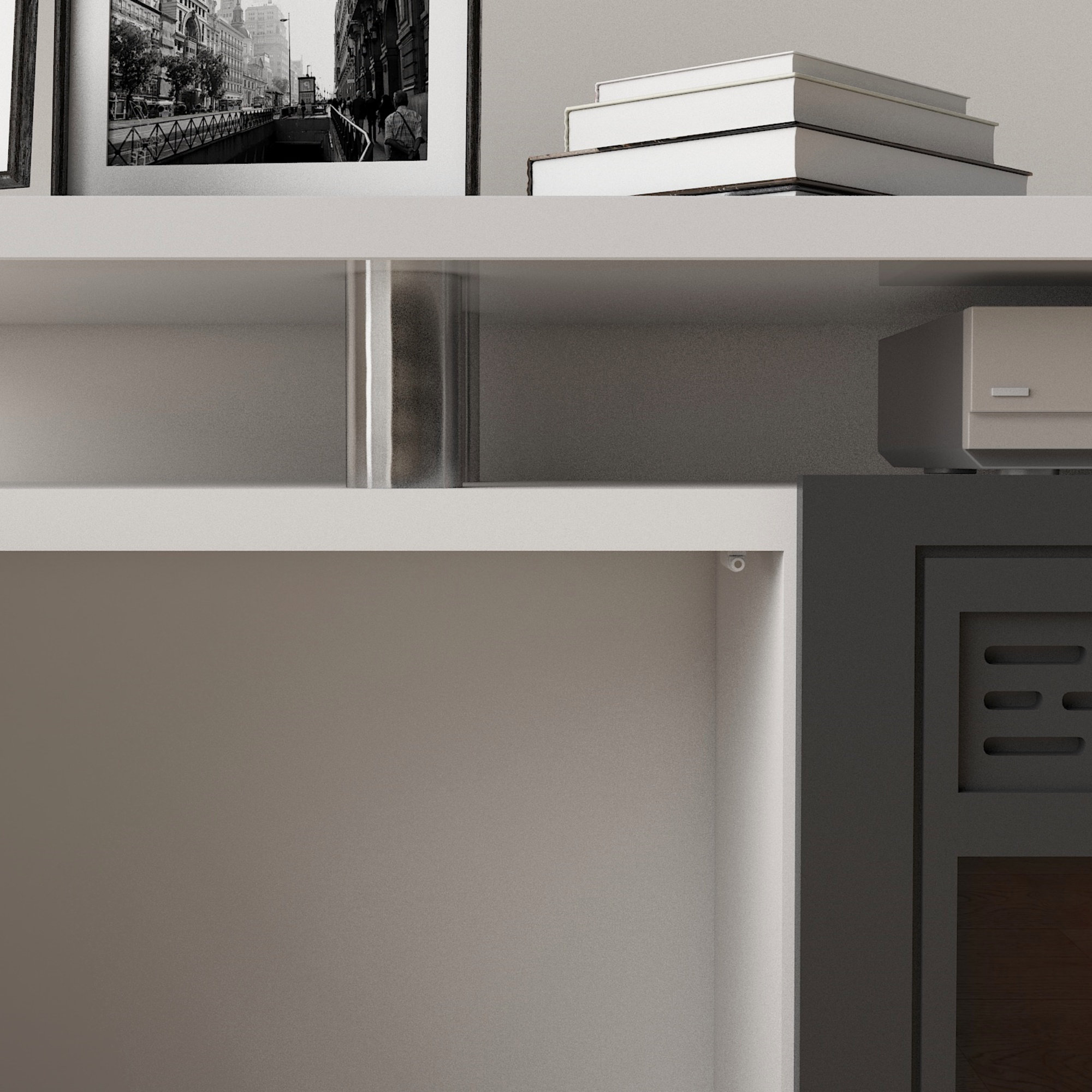 George Oliver 160CM High Gloss TV Cabinet Tv Unit With Fireplace ,Have ...