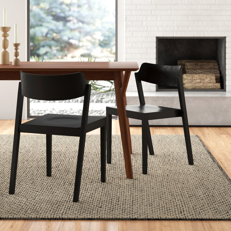AllModern Micheline Solid Wood Stacking Side Chair & Reviews | Wayfair