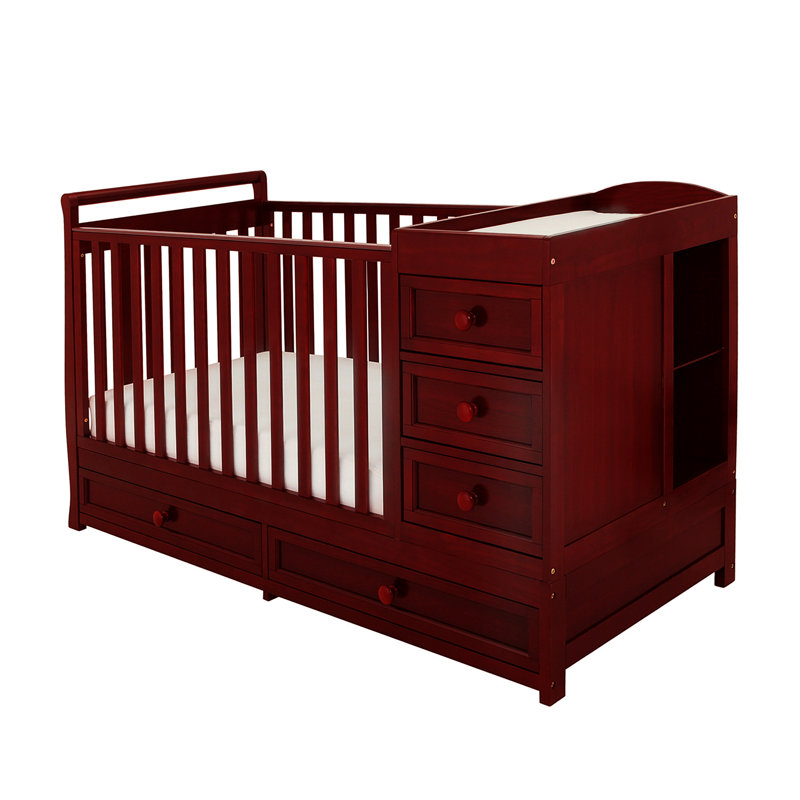 Harriet Bee Brnaba 2-in-1 Convertible Crib and Changer & Reviews | Wayfair