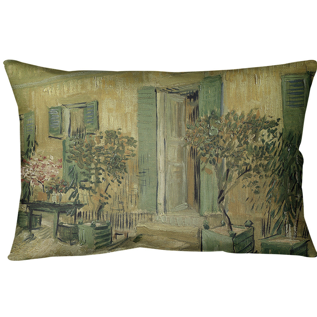 ArtVerse Entrance of a Restaurant in Asnieres Lumbar Pillow | Wayfair