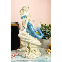 Breakwater Bay 2 Piece Dwight Cast Iron Mermaid Hangers Figurine Set ...