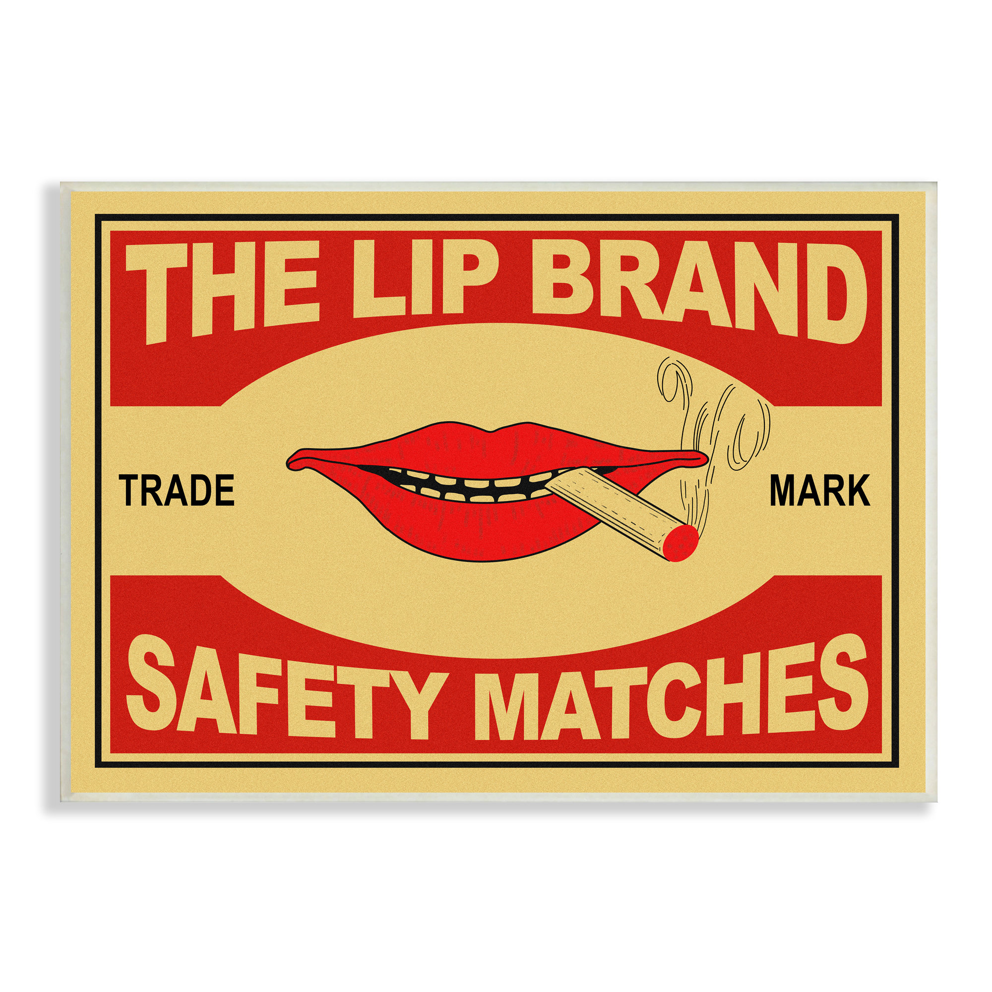 Stupell Industries The Lip Brand Safety Matches Sign Cigarette ...