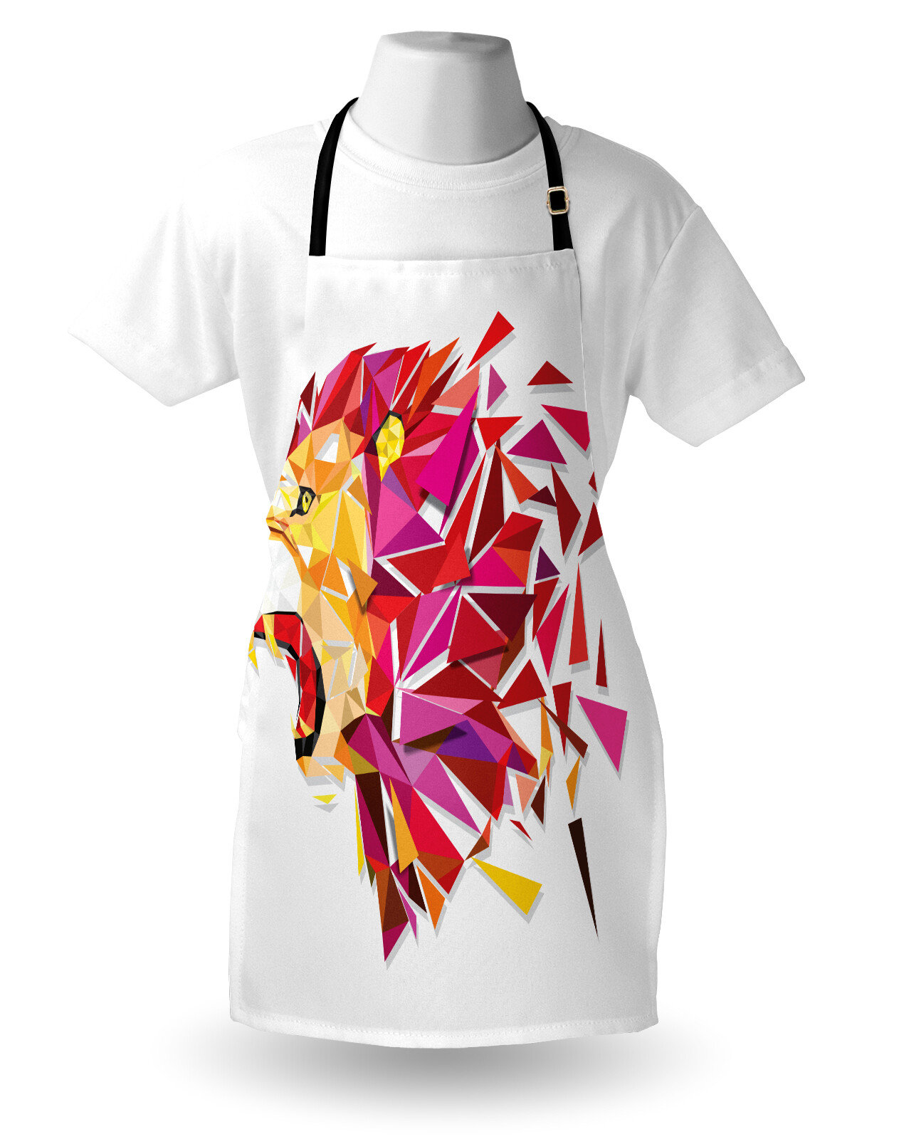 East Urban Home Geometric Apron Unisex, Lion Themed Triangles, Adult ...
