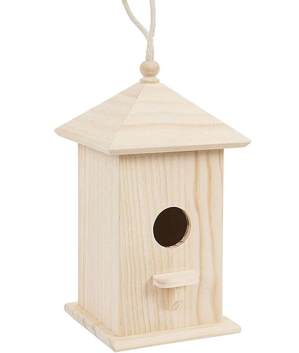 Ophelia & Co. Wooden Birdhouse Creative Wooden Hanging Bird House For ...