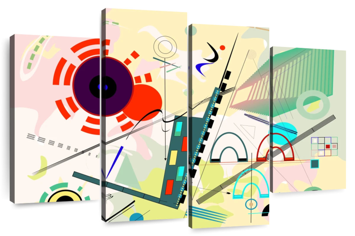 Elephant Stock Abstract Shapes Collage | Wayfair