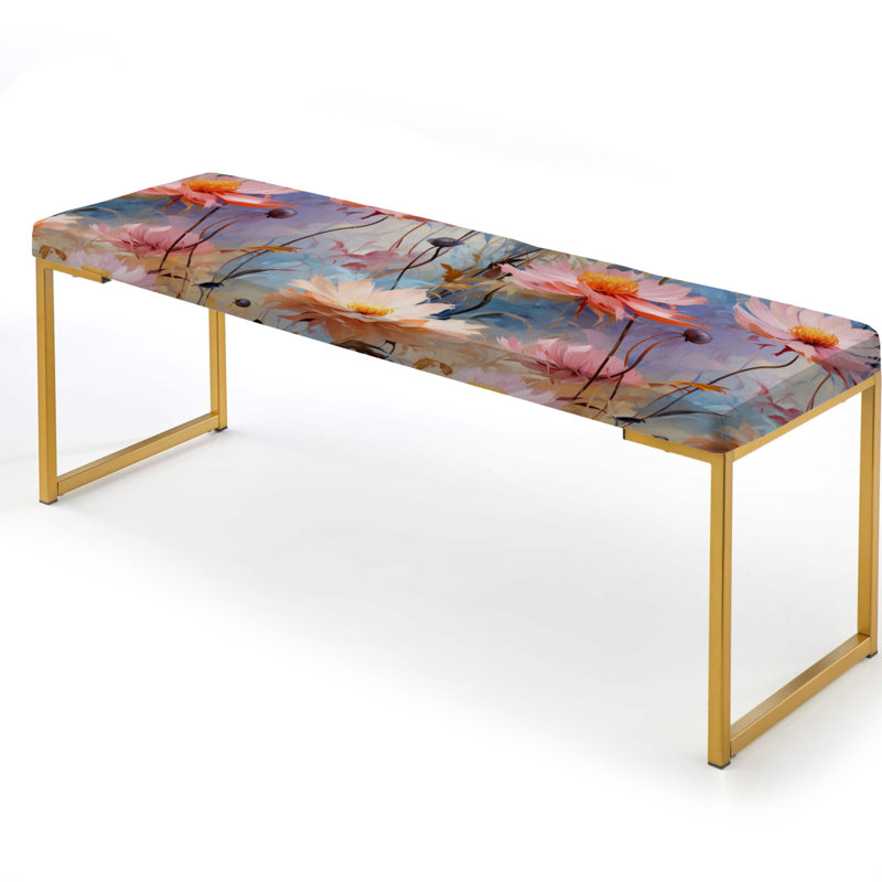 Design Art Pink Monets Garden Botanical Pattern I - Floral Upholstered ...