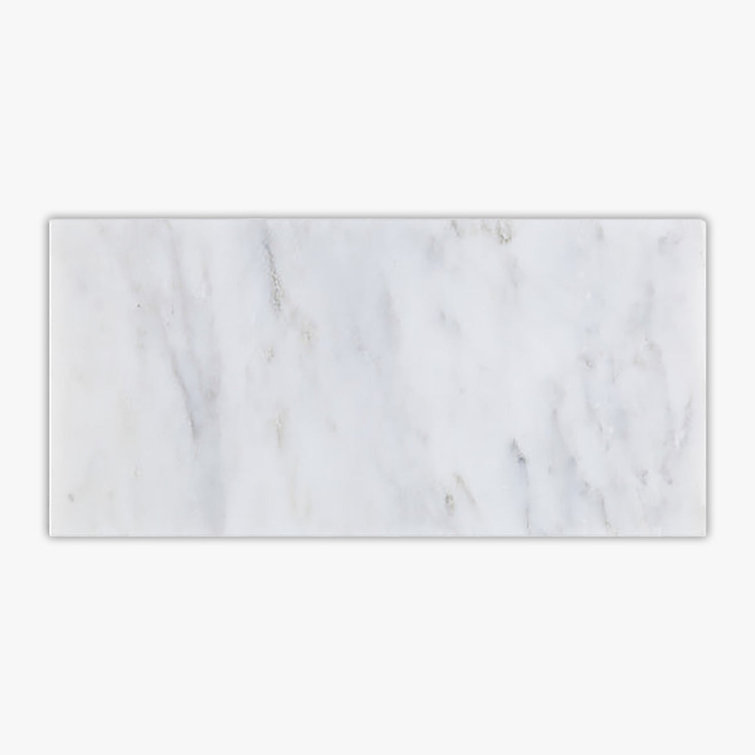 Calacatta Tile 3" x 6" Marble Singular Wall & Floor Tile | Wayfair