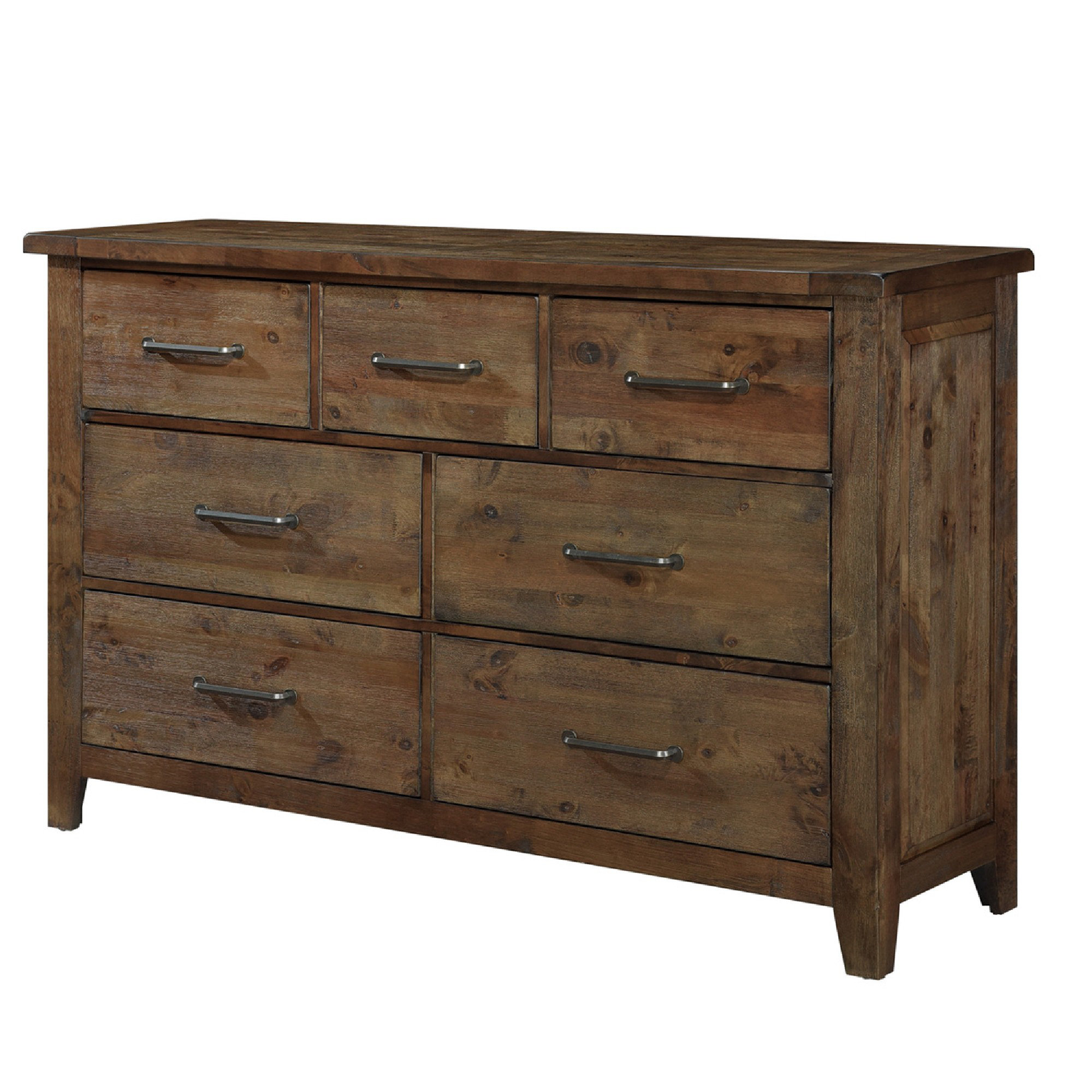 Loon Peak® Janylah Wooden 7 Drawer Double Dresser | Wayfair
