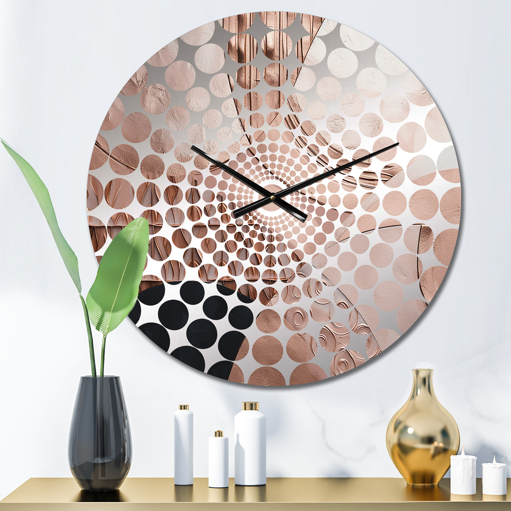 East Urban Home Hasly - Abstract Wall Clock | Wayfair