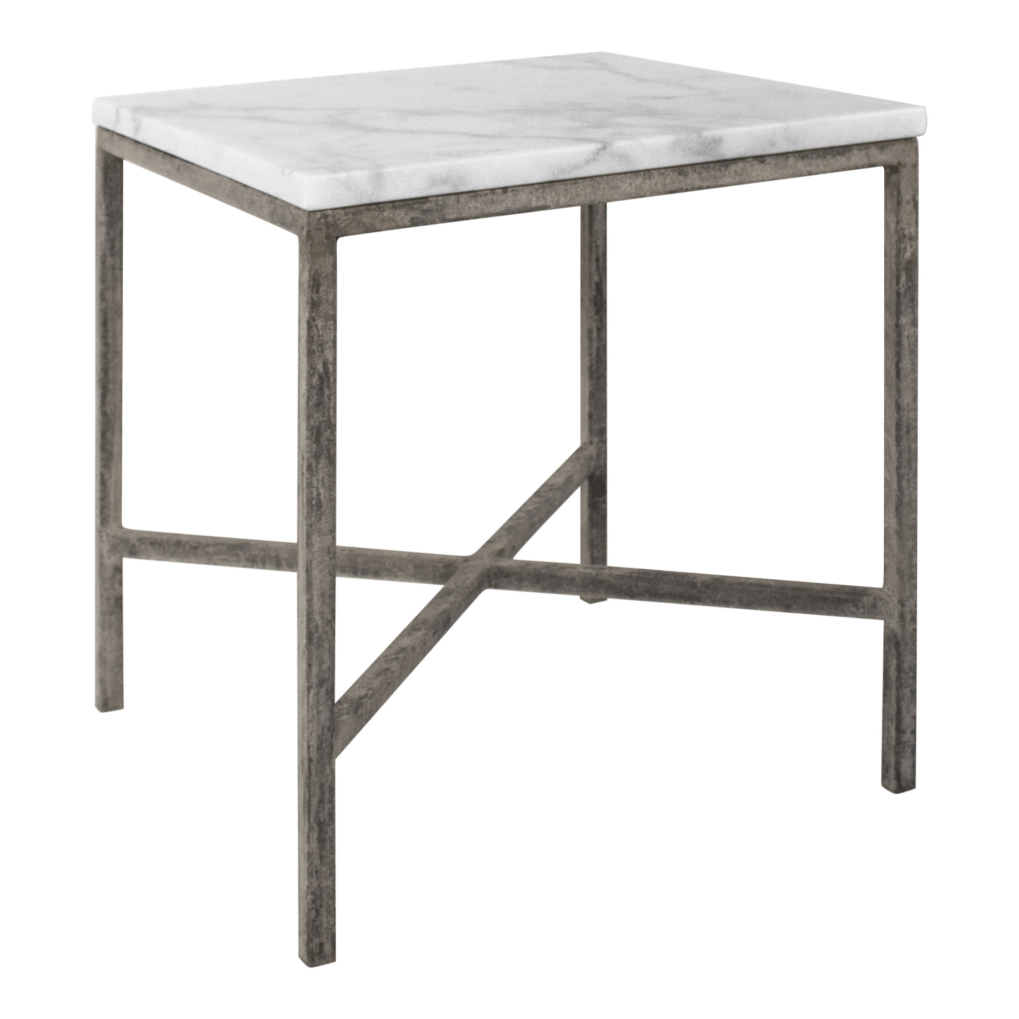 ellahome Vernon Stone Cross Legs End Table | Wayfair