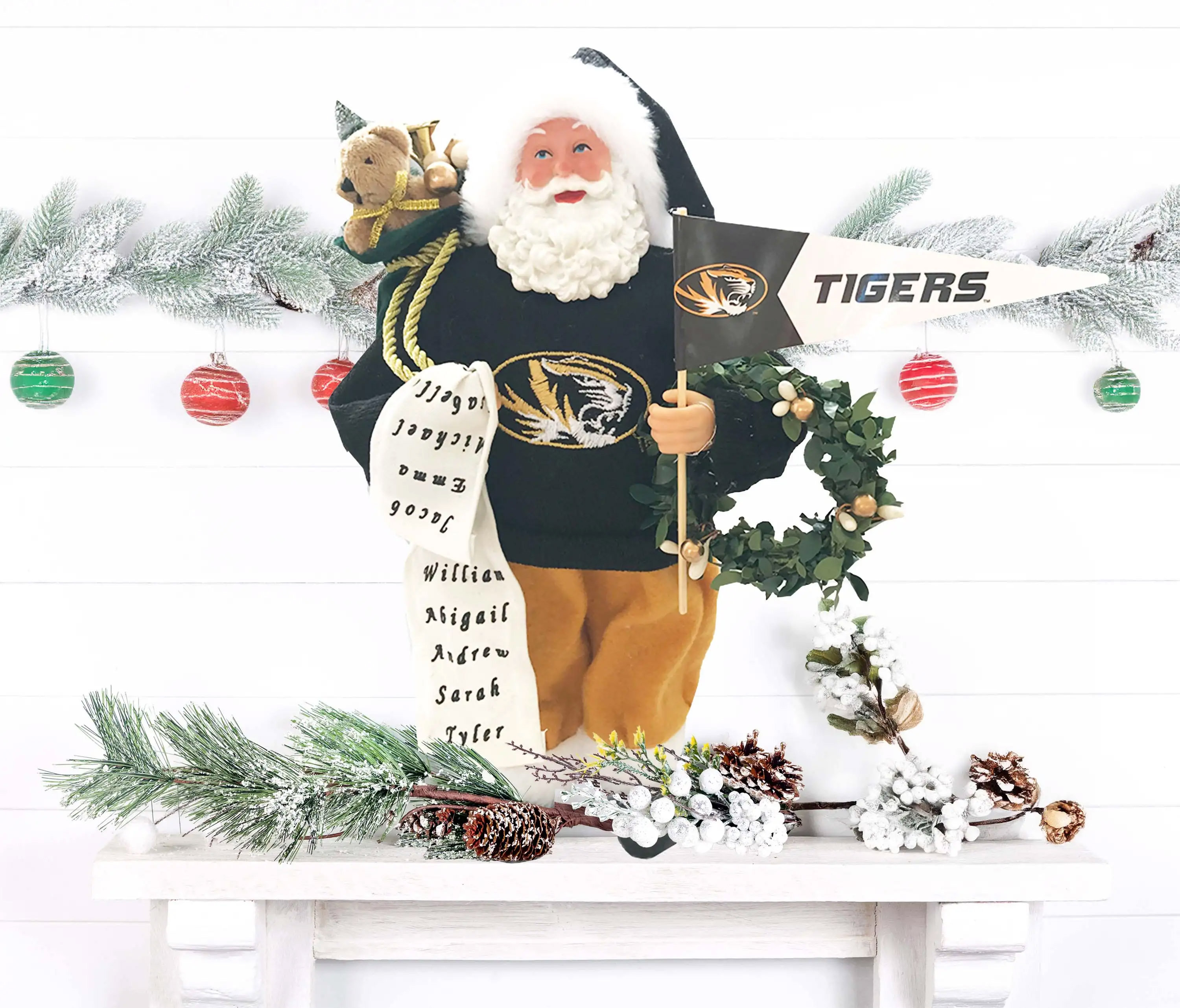 The Holiday Aisle® NCAA 12" Missouri Tigers Proud Santa | Wayfair