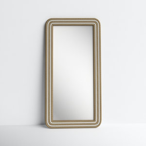 Birch Lane™ Doria Rectangle Rope Floor Mirror | Wayfair