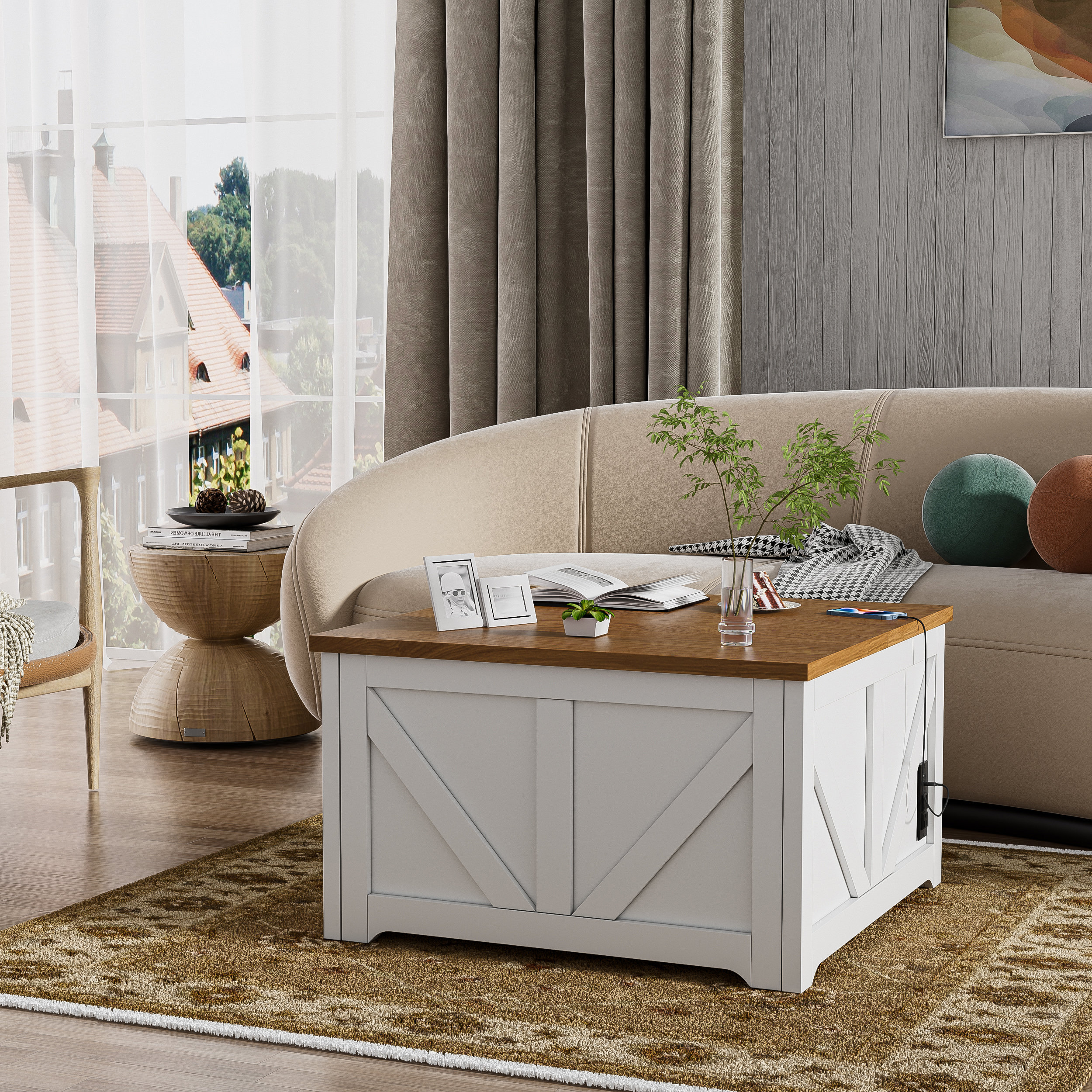 Gracie Oaks Farmhouse Lift Top Coffee Table - Wayfair Canada