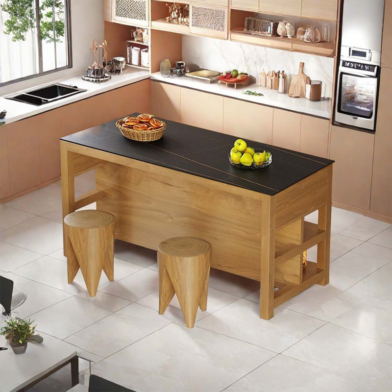 Hart Enjoy life Vintage American rustic rock slab kitchen island | Wayfair