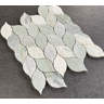 ES Stone 4" x 2" Ming Green Leaf Pattern Marble Novelty Mosaic Tile ...