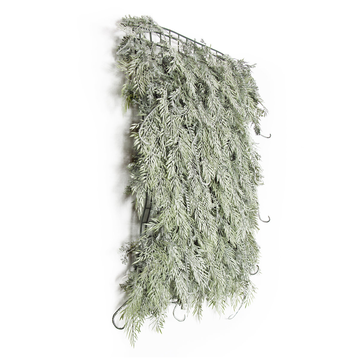 Primrue 24" Artificial Willow Fern Greenery Wall Panel Hedge Mat ...
