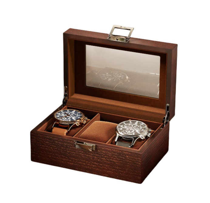 Red Barrel Studio® 3-Slot Wooden Watch Box with Glass Lid - Watch ...