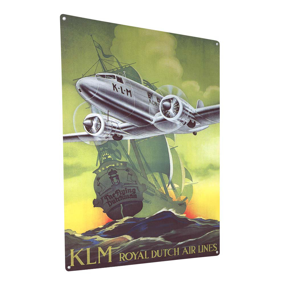 Trinx Vintage KLM Airlines , The Flying Dutchman Metal Sign - Wayfair ...