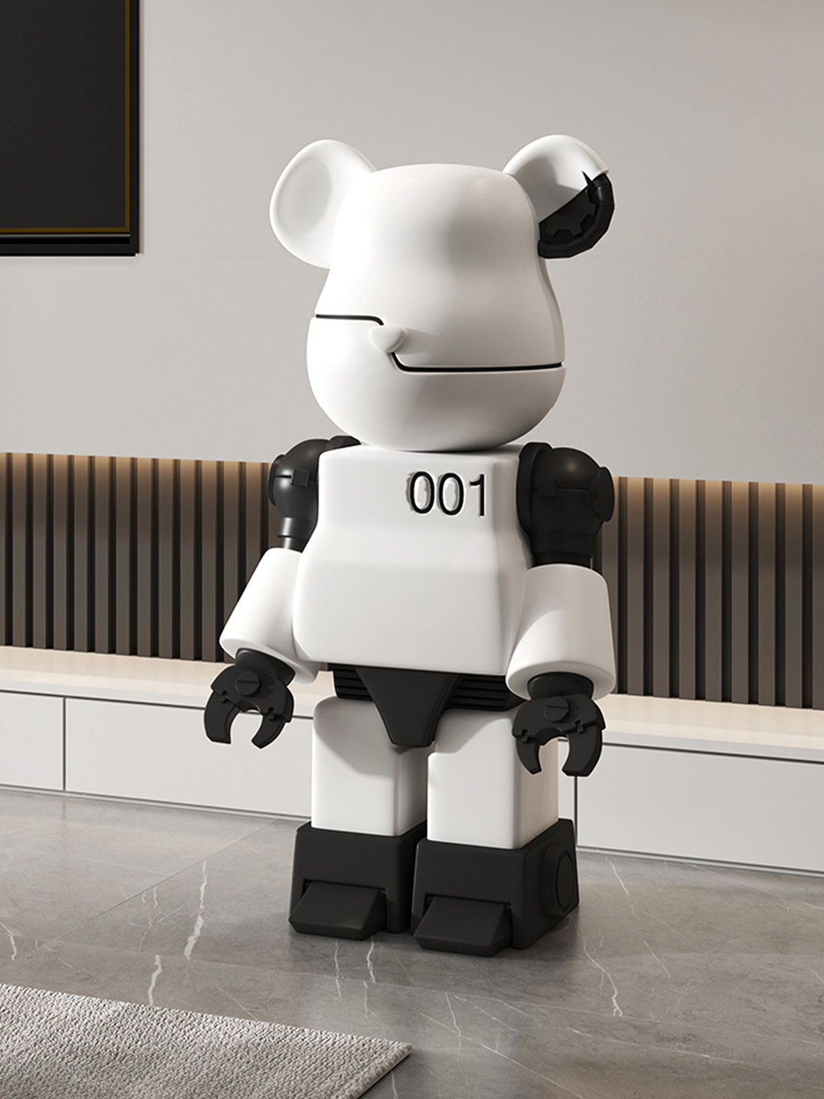 Trinx Internet Celebrity Living Room, Violent Bear, Large Ornaments, Floor-To-Ceiling Tv ...