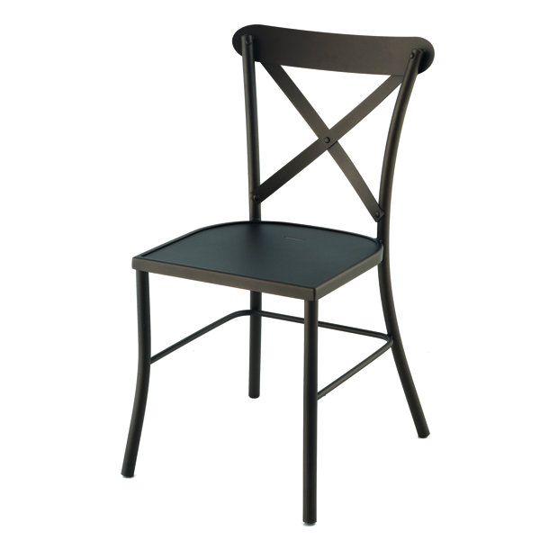Borough Wharf Abby Metal Slat Back Stacking Side Chair | Wayfair.co.uk