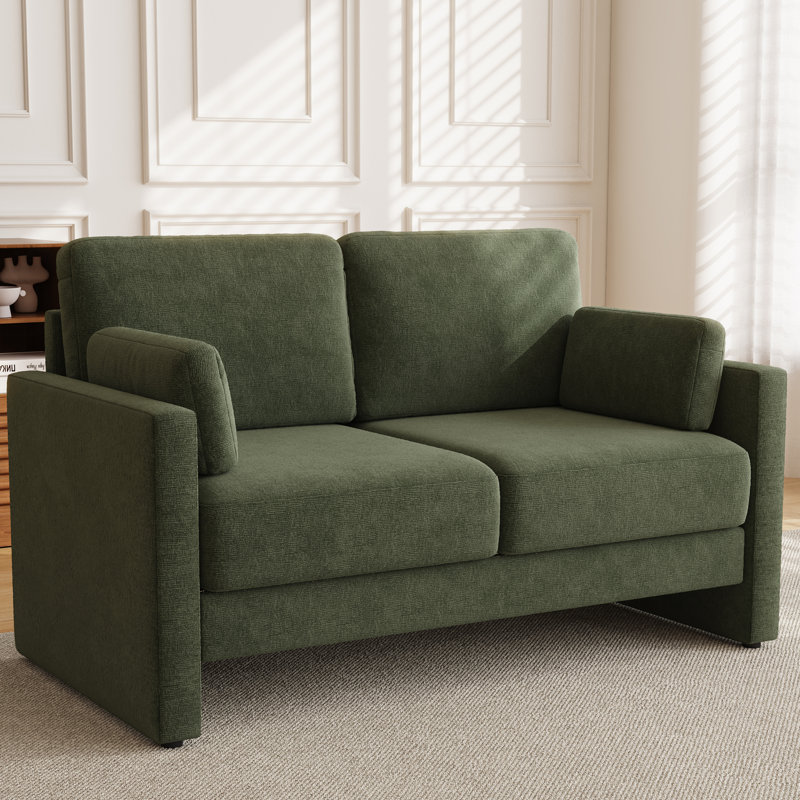 Latitude Run® Nyell 58.66'' Square Arms Loveseat | Wayfair