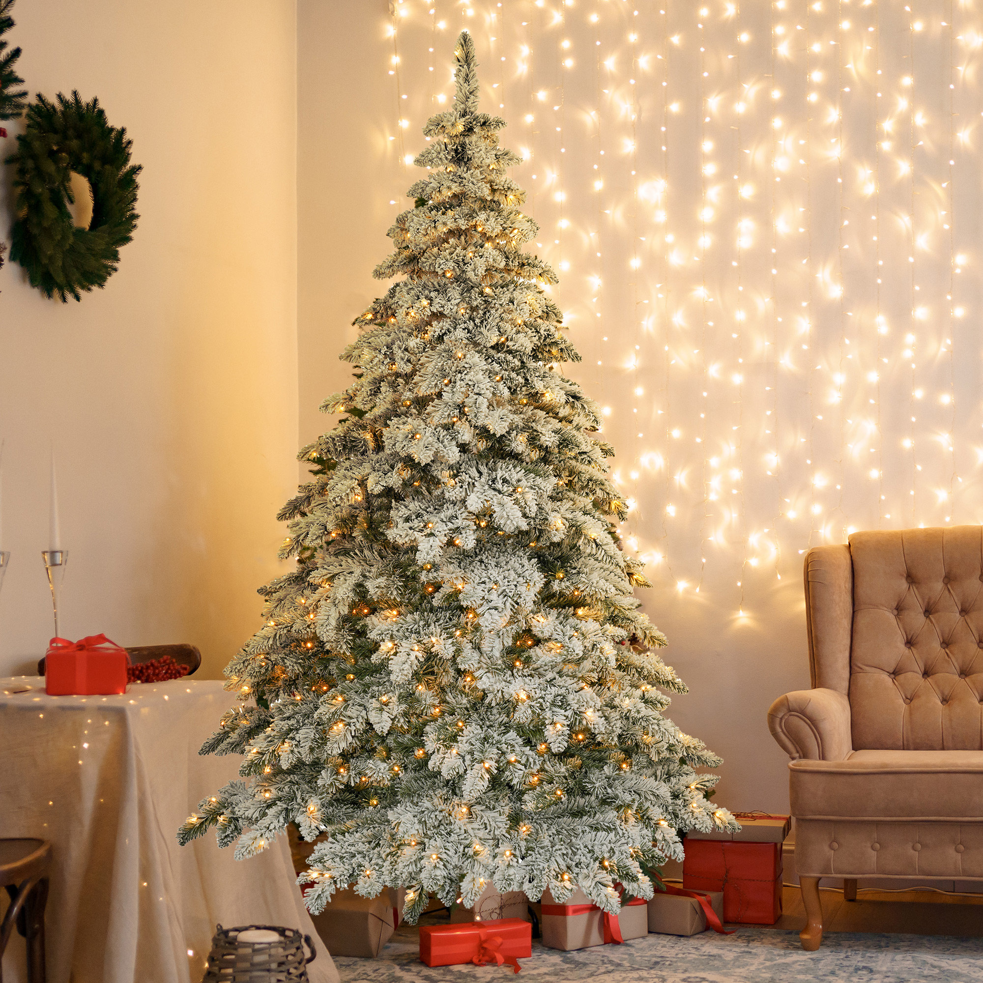The Holiday Aisle® 90' Lighted Christmas Tree | Wayfair