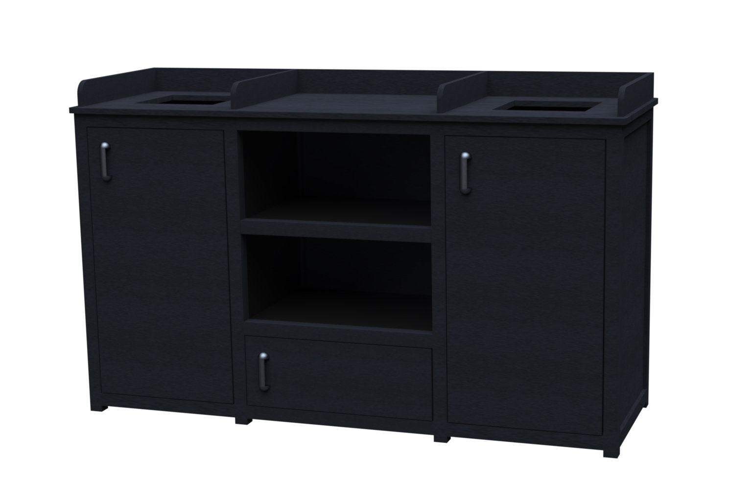 Landmark Studio & Design Plastic Open Multi-Compartments Trash ...