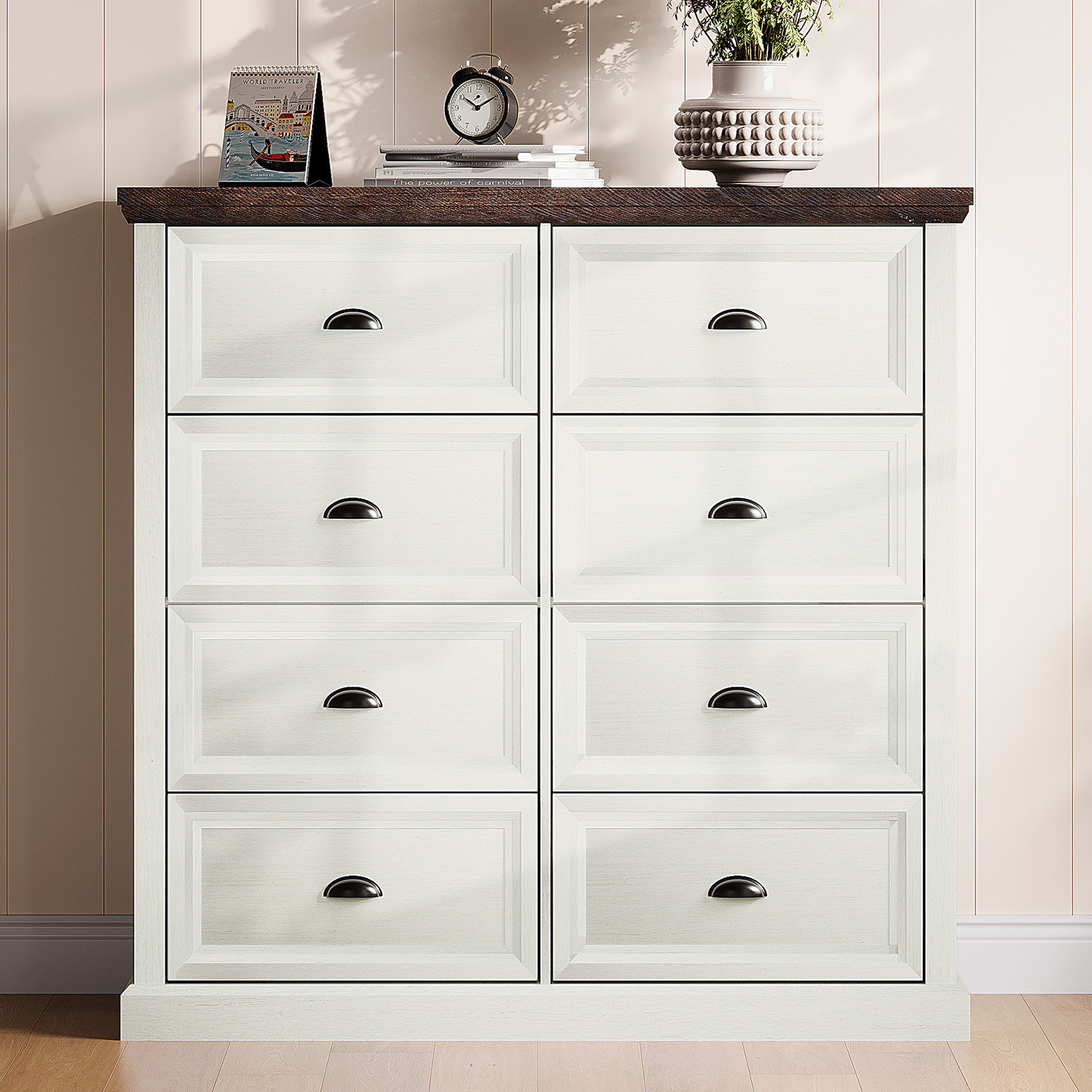 Winston Porter 42" Farmhouse 8 Drawer Dresser,Ample Storage & Reviews ...