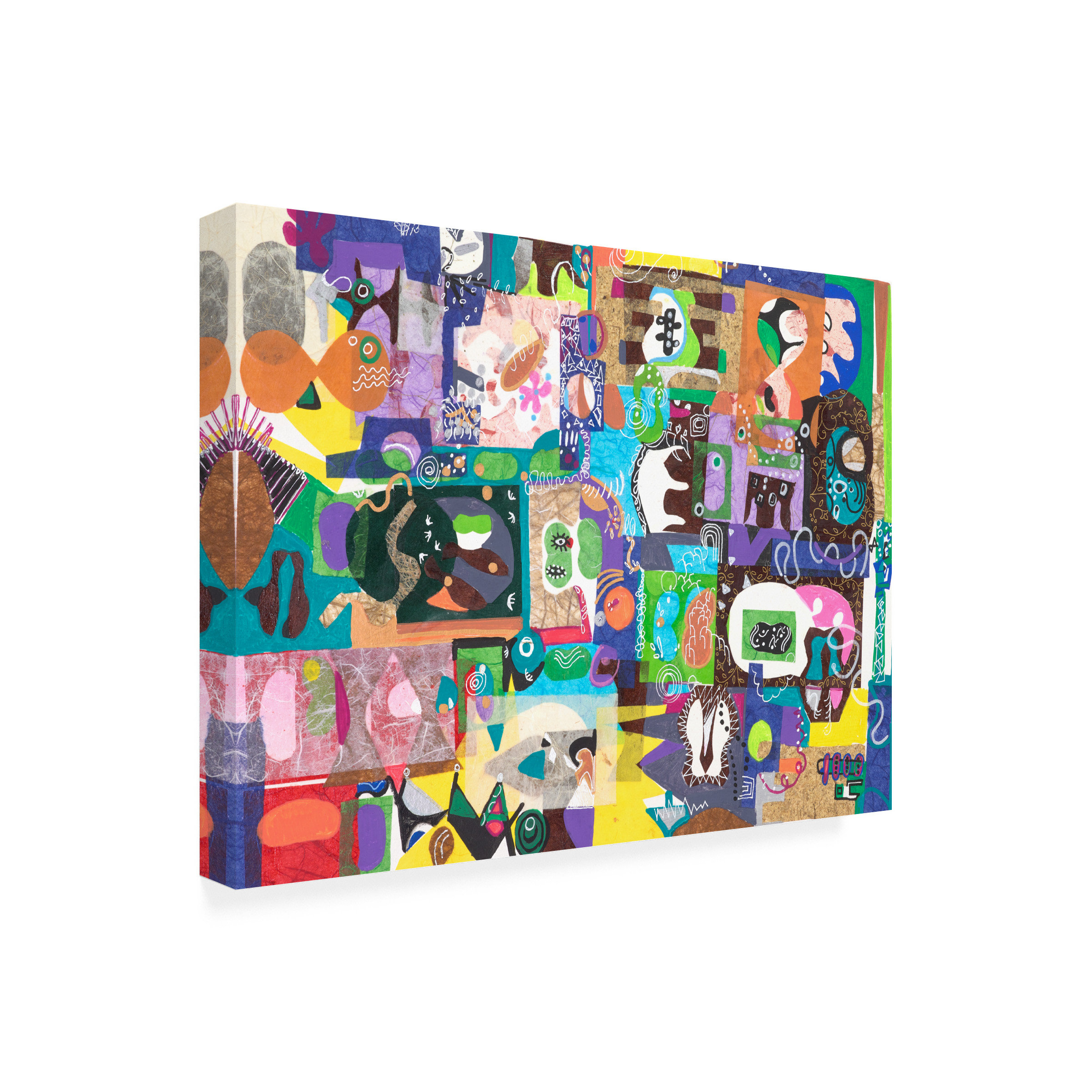 Wrought Studio™ Abstract Circus by Ellen Kossoff - Wrapped Canvas Print ...