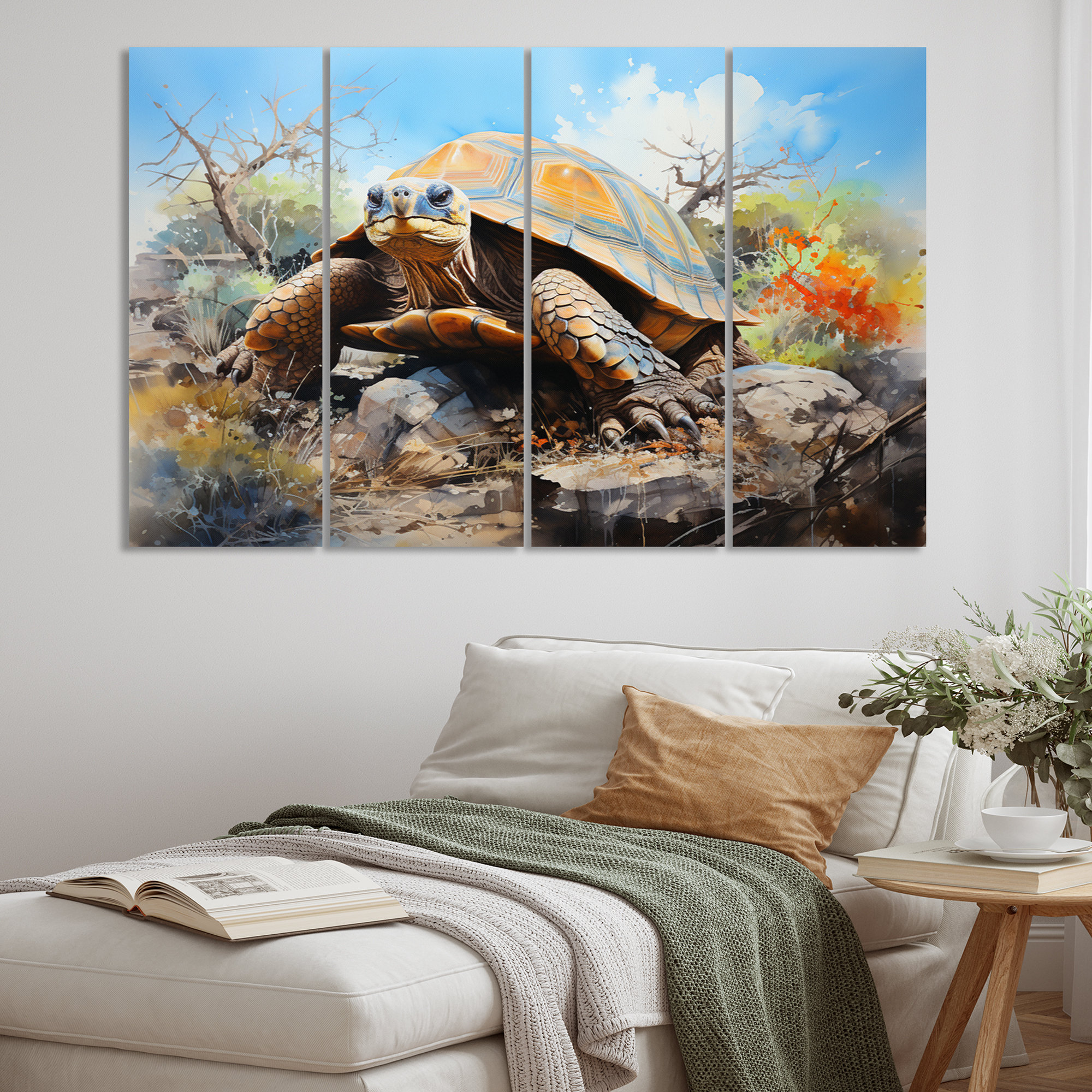 Design Art Turtle On Land I - Animals Turtle Metal Wall Art Set | Wayfair