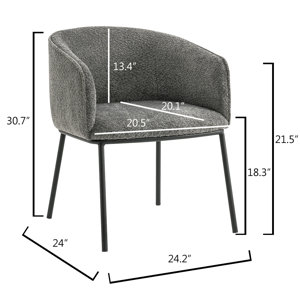 Corrigan Studio® Omak Dining Accent Arm Barrel Chair | Wayfair