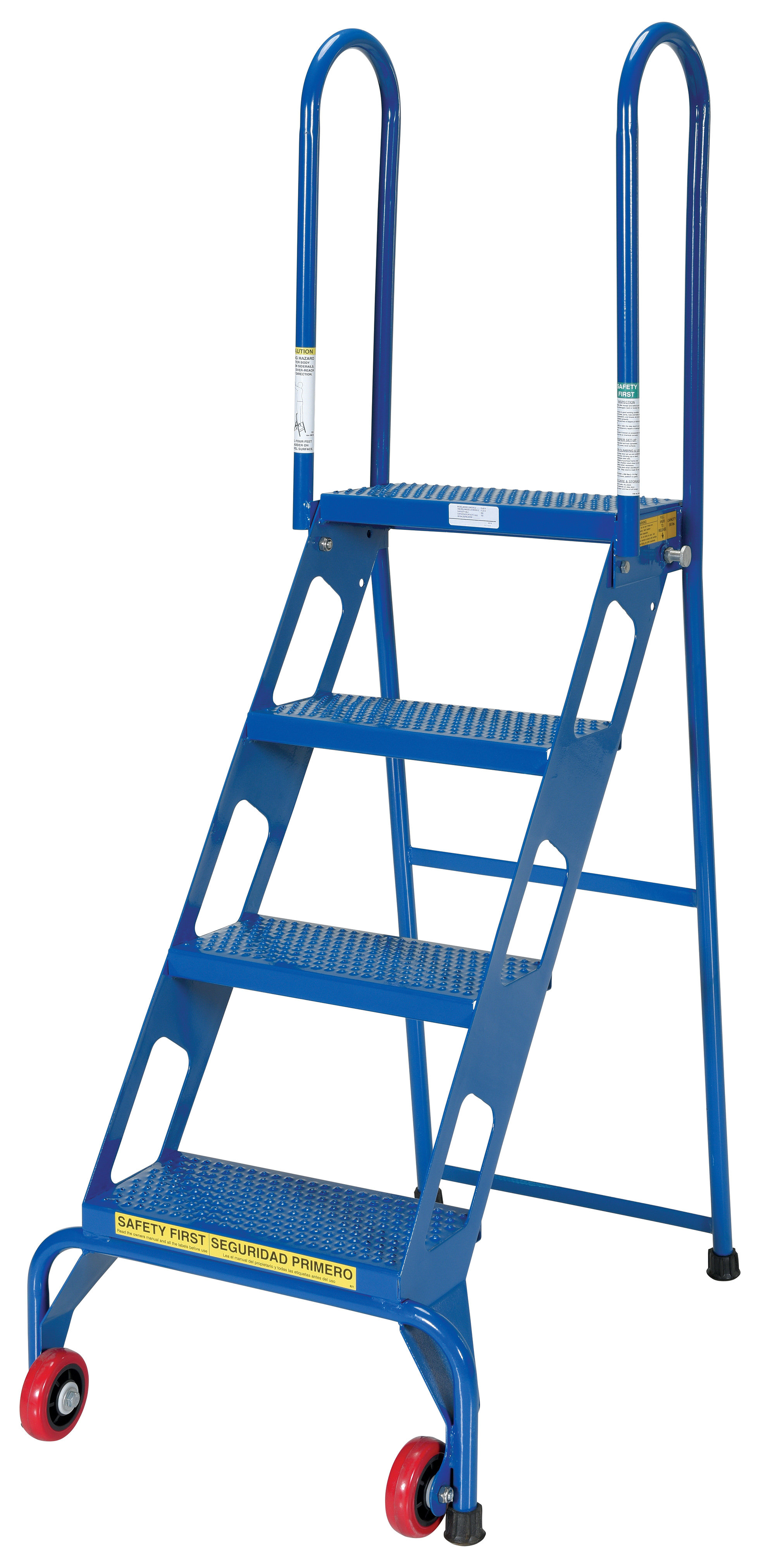 WFX Utility™ Ashingt 4 - Step Steel Folding Rolling Step Ladder | Wayfair