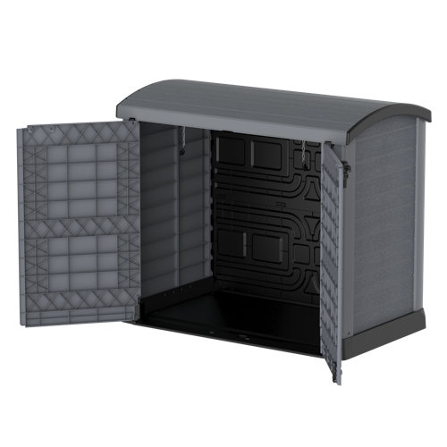 Duramax Arc Lid Rattan Horizontal Garbage Shed & Reviews | Wayfair