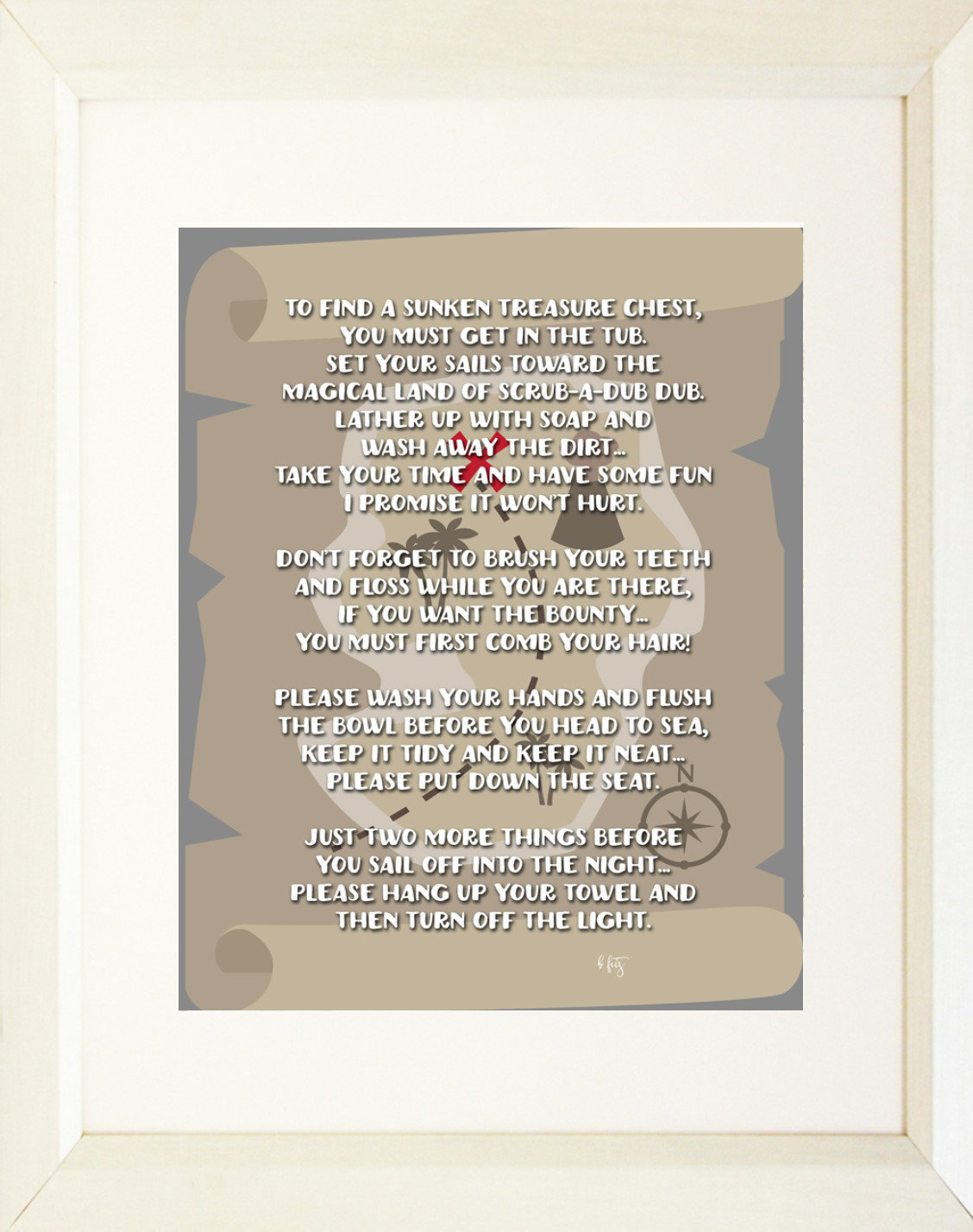 Buy Art For Less 'Pirate Bathroom Rules VI' Framed Textual Art | Wayfair